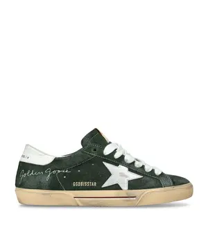 GOLDEN GOOSE Golden Goose Suede Super-Star Sneakers Green