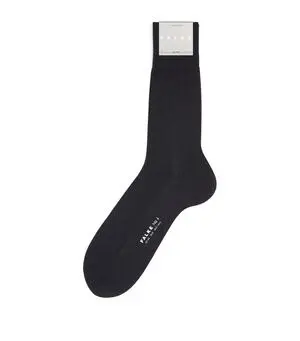 Falke Falke No.4 Silk Blend Dress Socks Navy