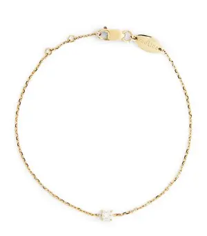REDLINE Yellow Gold And Princess-cut Diamond Bracelet - Red