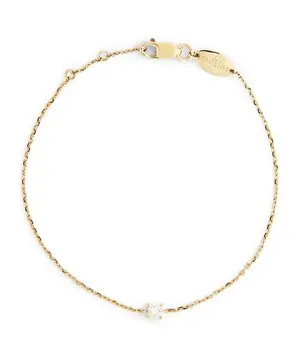 REDLINE Yellow Gold And Princess-cut Diamond Bracelet - Red
