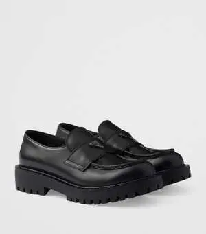 Prada Brushed Leather Loafers