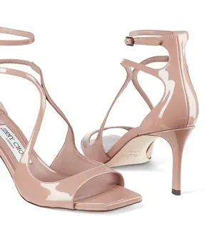 JIMMY CHOO Azia 75 Patent Leather Sandals - Pink