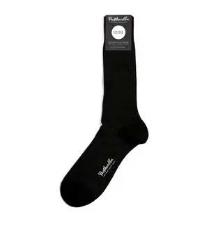 Pantherella Cotton Herring Socks Black