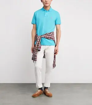 Polo Ralph Lauren Cotton Mesh Polo Pony Polo Shirt - Blue