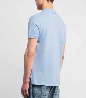 Polo Ralph Lauren Cotton Mesh Polo Shirt With Embroidered Pony - Blue