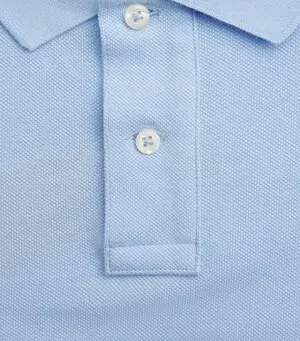 Polo Ralph Lauren Cotton Mesh Polo Shirt With Embroidered Pony - Blue