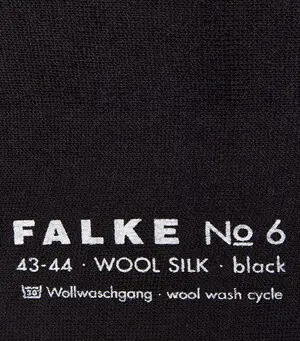 Falke No. 6 Wool-silk Blend Socks - Black
