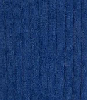 Falke Ribbed Cotton Dress Socks - Blue