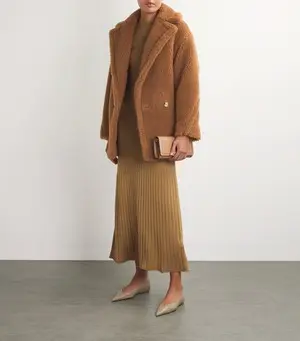 Max Mara Alpaca-blend Short Teddy Coat