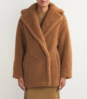 Max Mara Alpaca-blend Short Teddy Coat