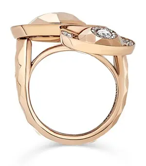 DAVID MORRIS Rose Gold And Diamond Rose Cut Ring