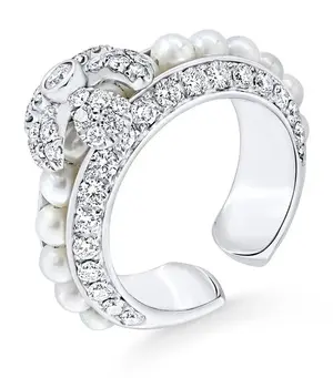 DAVID MORRIS Gold, Diamond And Pearl Ring