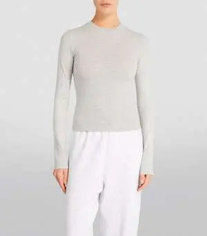 SKIMS Cotton Jersey Long-sleeve T-shirt - Grey