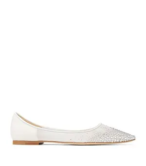 JIMMY CHOO Love Rhinestone Ballet Flats