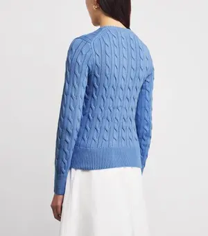 Polo Ralph Lauren Cotton Cable-knit Cardigan - Blue