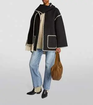 TOTEME Wool-blend Scarf Jacket - Grey