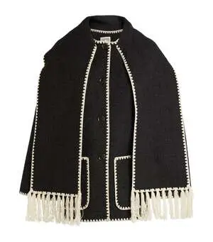 TOTEME Toteme Wool-Blend Scarf Jacket Grey