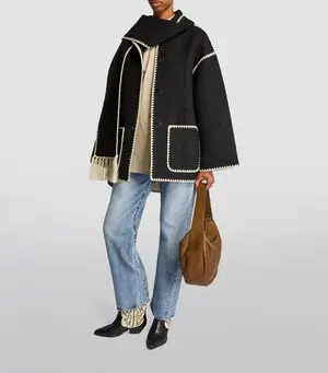 TOTEME Wool-blend Scarf Jacket - Grey