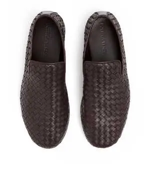 Bottega Veneta Nappa Leather Intrecciato Slippers - Brown
