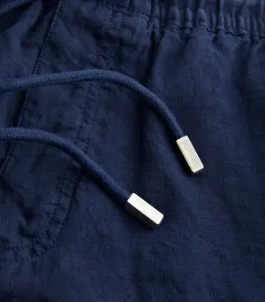 Vilebrequin Pacha Linen Drawstring Trousers - Navy