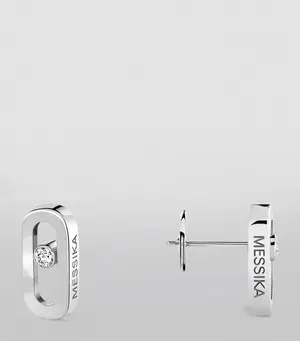 Messika Move Uno White Gold Diamond Stud Earrings