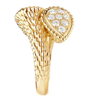 Boucheron Serpent Bohème Toi Et Moi Diamond Ring In Gold