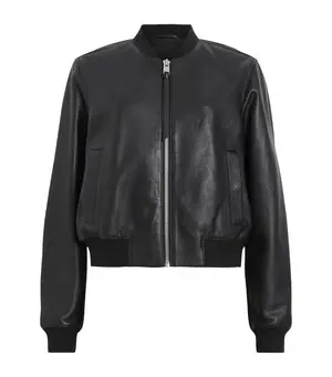 ALLSAINTS Orten Leather Bomber Jacket - Black