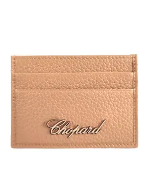 Chopard Small Leather Classic Card Holder - Brown