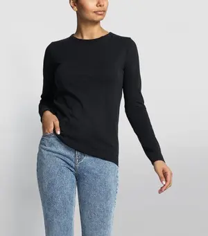 Rag & Bone Long-sleeve Cotton T-shirt - Black