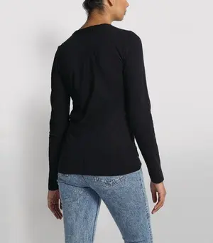 Rag & Bone Long-sleeve Cotton T-shirt - Black