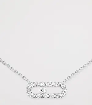 Messika Move Uno White Gold And Diamond Pavé Necklace
