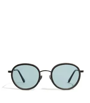 Vilebrequin Victoire Round Frame Sunglasses - Black