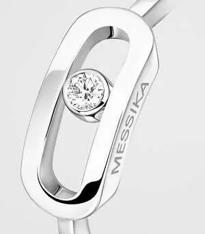 Messika Move Uno White Gold And Diamond Ring - Silver