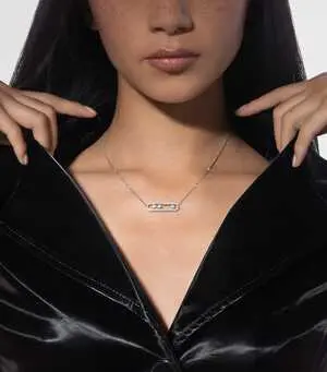Messika Baby Move Classique White Gold And Diamond Necklace - Silver