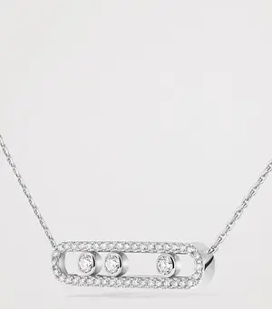 Messika Baby Move Classique White Gold And Diamond Necklace - Silver
