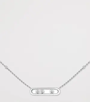Messika Move Classique 18 Karat White Gold And Diamond Necklace