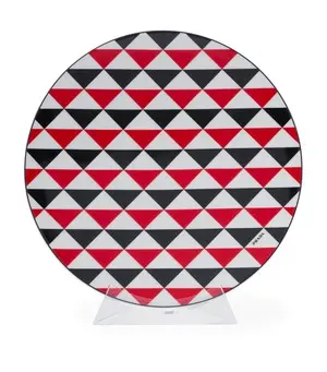 Prada Triangles Charger Plate - Black
