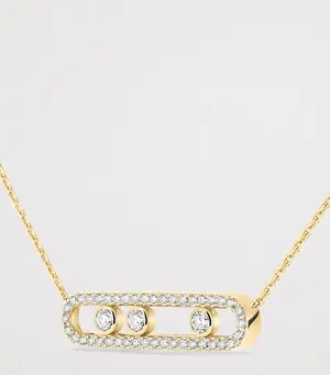 Messika Move Classique Diamond Pavé Yellow Necklace