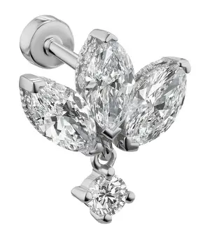 MARIA TASH Diamond Lotus Single Stud Earring