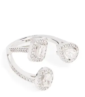 Messika My Twin Toi Et Moi Diamond Ring In White Gold - Silver
