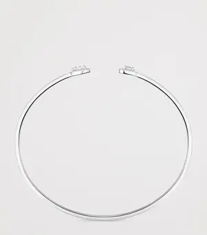Messika My Twin Diamond Bangle In 18k White Gold
