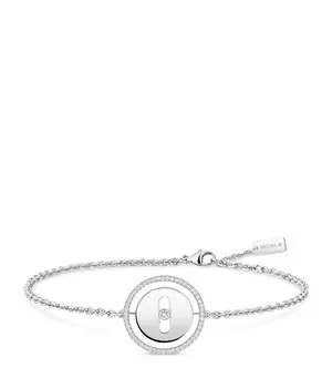 Messika Lucky Move Diamond And White Gold Bracelet - Silver