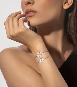 Messika Lucky Move White Gold And Diamond Pavé Bracelet
