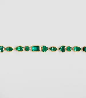 Shay 18kt Yellow Multi-cut Emerald Bracelet