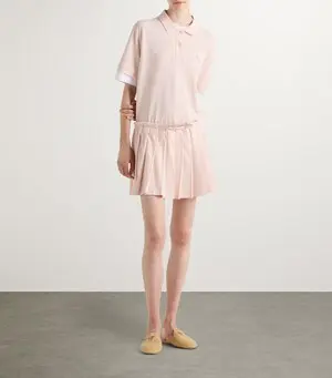 Prada Cotton Pleated Mini Skirt