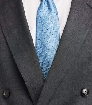 Emporio Armani Silk Jacquard Neck Tie - Blue