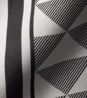 Prada Silk Triangle Print Scarf - Black