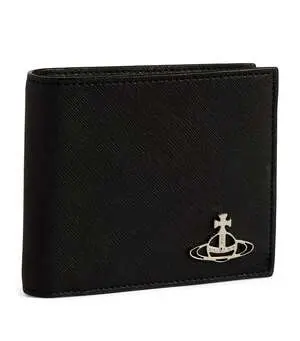 VIVIENNE WESTWOOD Leather Orb Bifold Wallet - Black