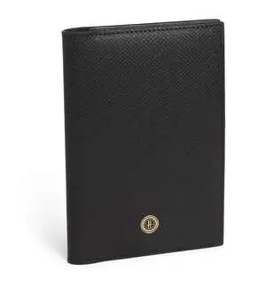 Harrods Leather Passport Holder - Black