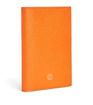 Harrods Leather Passport Holder - Orange